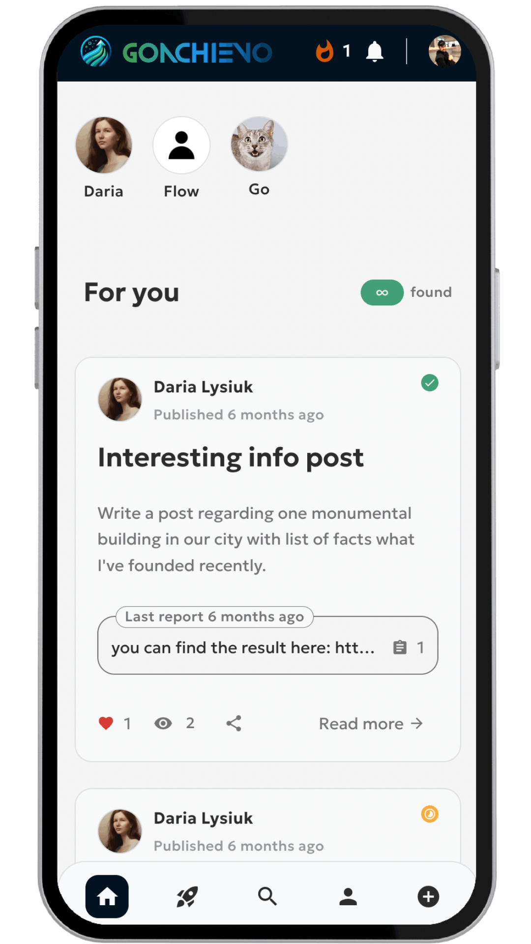 GoAchievo | One Timeline for Your Goals – Reach In Public
